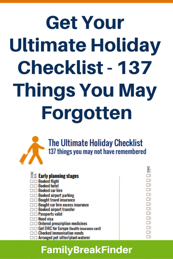 Get The Ultimate Holiday Checklist: 137 Things You May Forgotten (With ...
